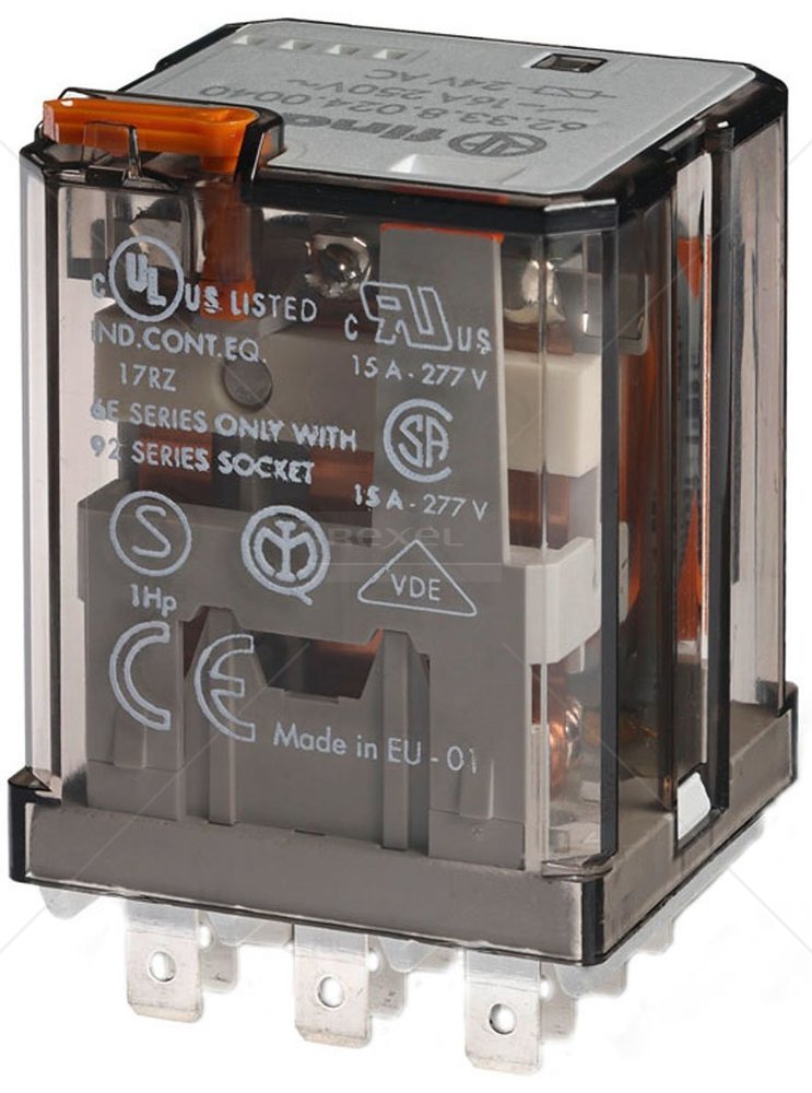 Preklopni rele FINDER močnostni 3CO 230VAC 230VDC 16A 38,2mm brez ...