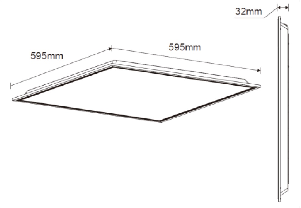 Vgradni panel LED ROBUS DALLAS Back-lit LED 38W 4000K CRI>80 4100lm LED ...